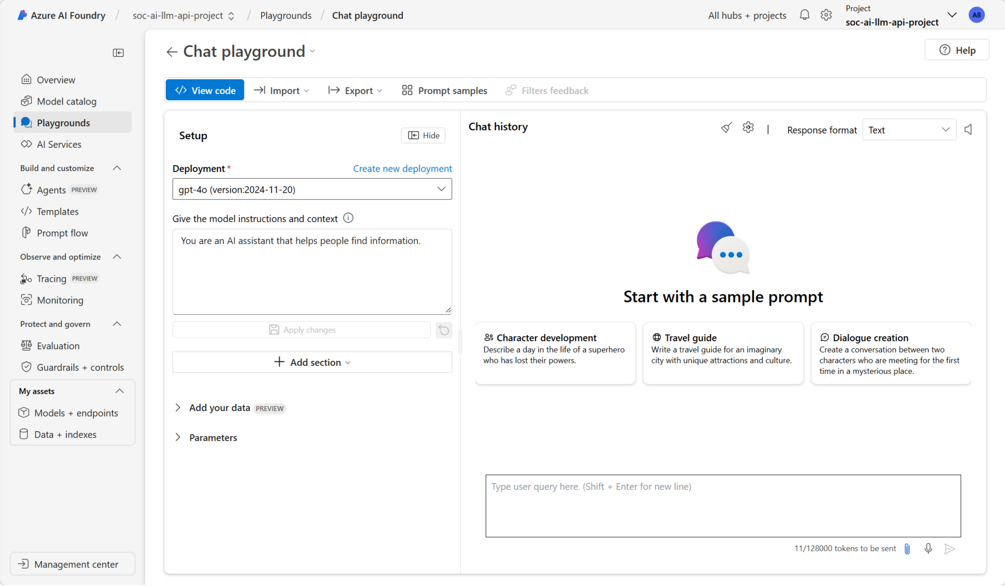 Building a SOC AI API with Azure AI Foundry - Andrew Blumhardt's Blog